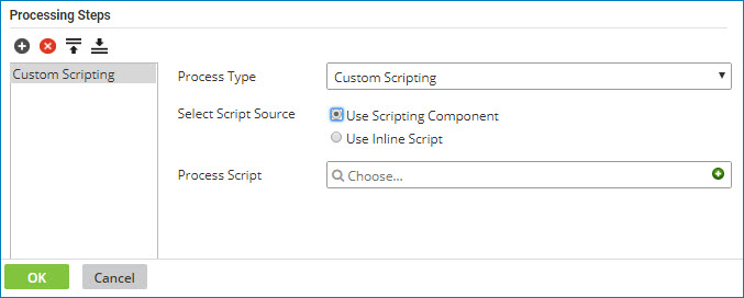 In the Process Script field, do one of the following: