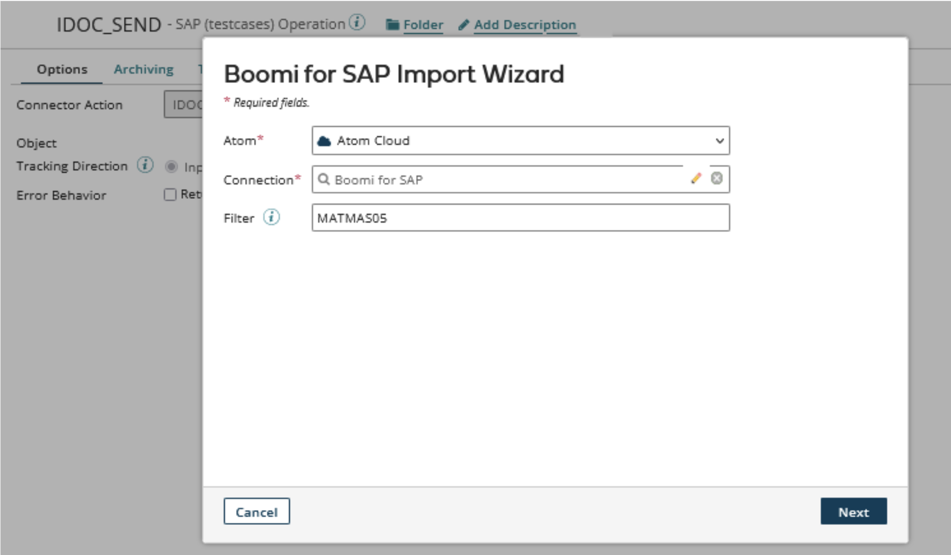 Create a new Connector Operation; click on the small green plus icon in the Operation field. The ...